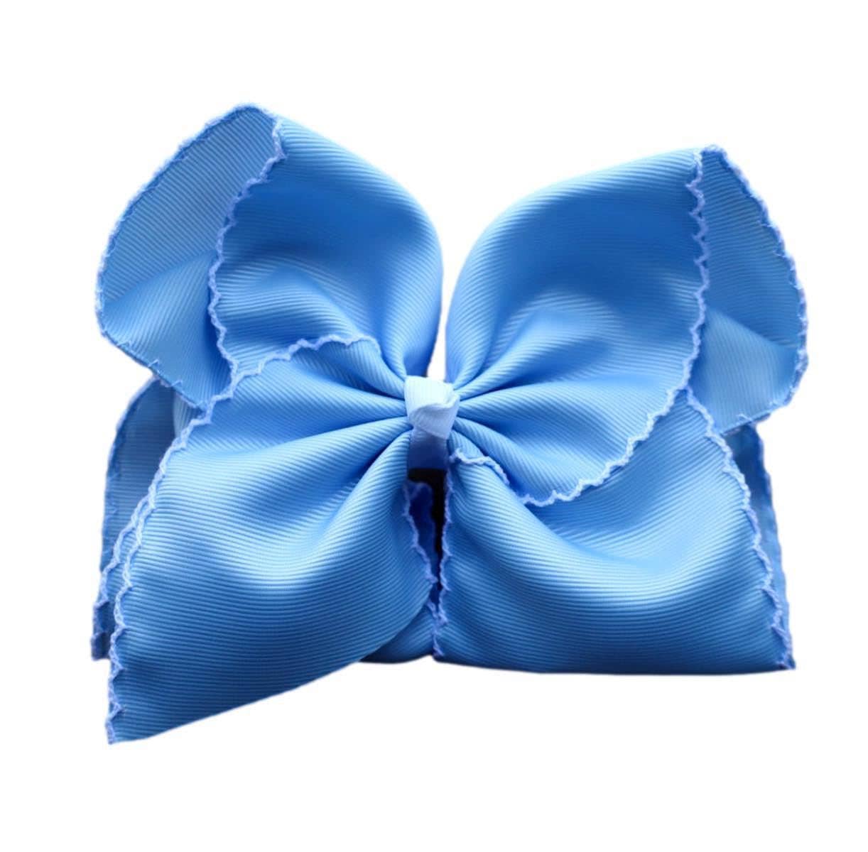 Baby Blue Moon Stitch Hair Bow – Goose & Pearl